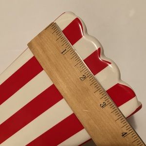 Rae Dunn | Kitchen | Rae Dunn Ceramic Popcorn Red Striped Bucket Bowl ...